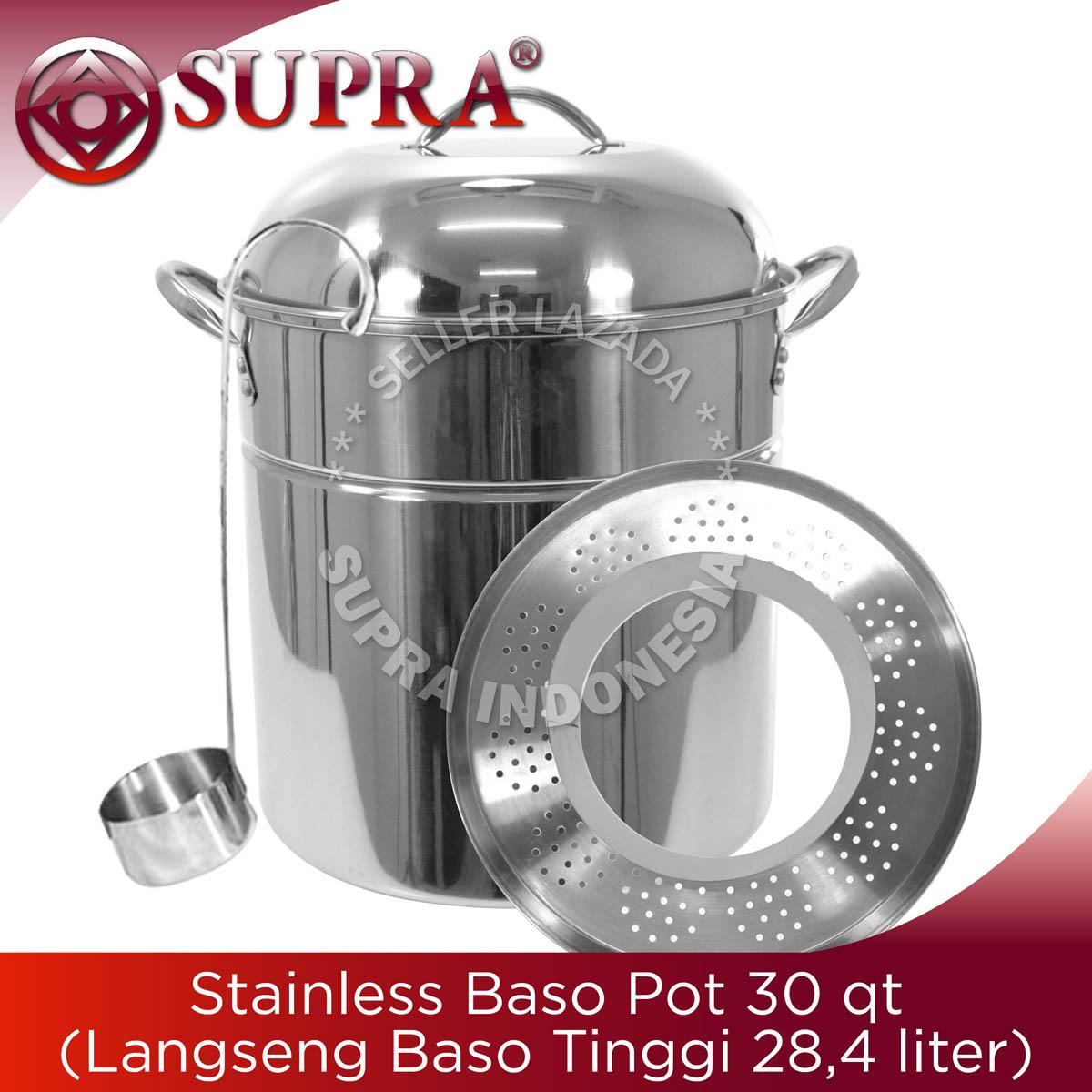 Supra Stainless Panci Dandang Bakso / Baso Pot 30 qt (28,4 liter ...