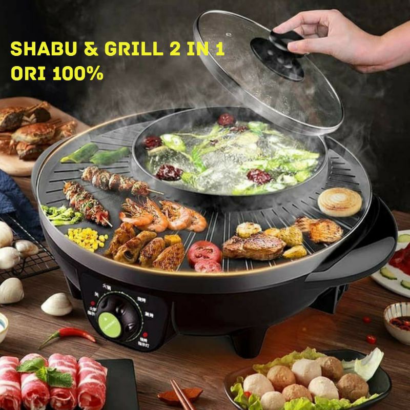 Hotpot BBQ Shabu Steampot Suki Grill 2in1 listrik | Lazada Indonesia