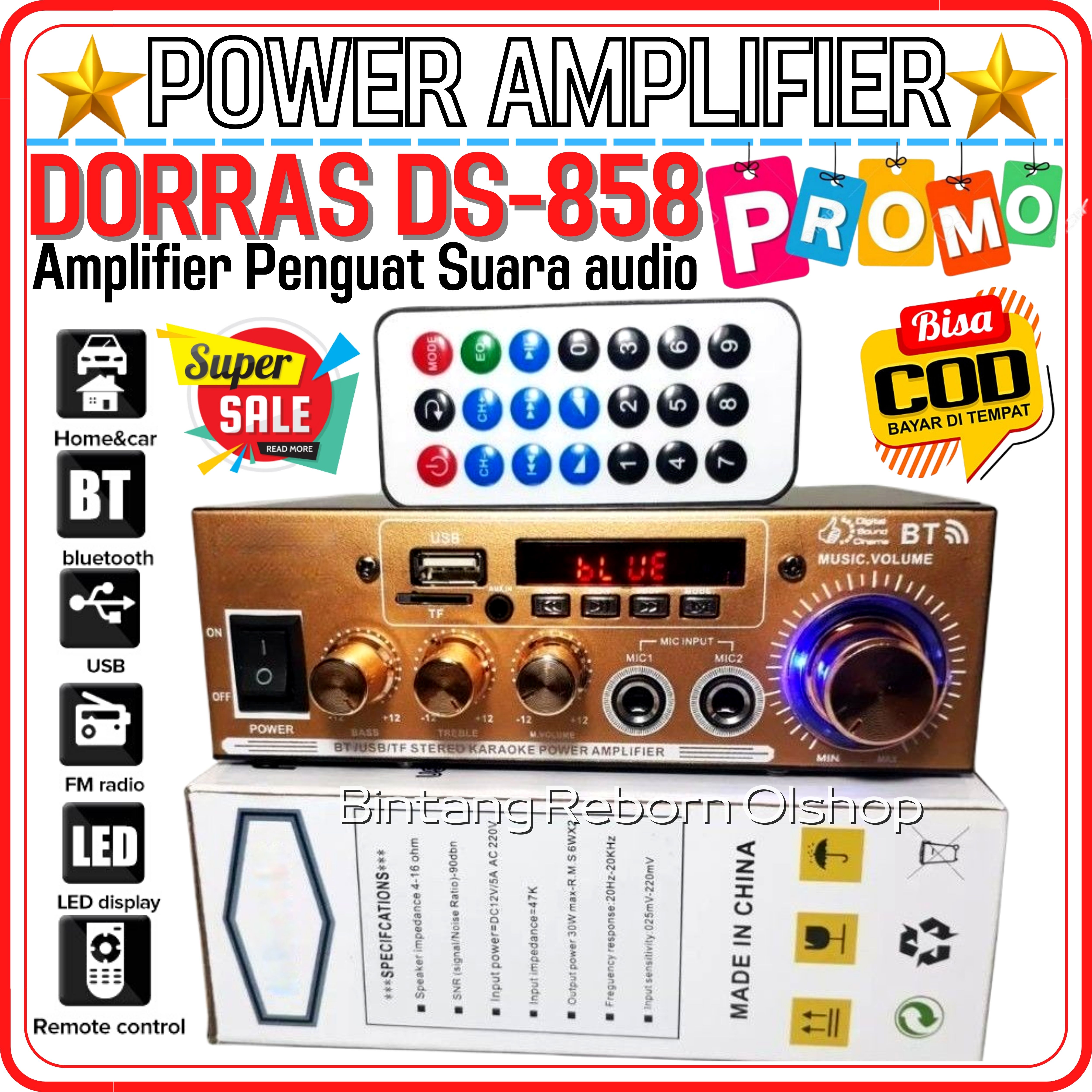 POWER AMPLIFIER MINI / POWER AMPLIFIER BLUETOOTH DS-858 - AMPLIFIER BT / POWER AMPLIFER WIRELESS ...