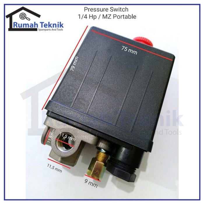 Pressure Switch Otomatis Kompresor Angin 1/4 HP dan Portable | Lazada ...