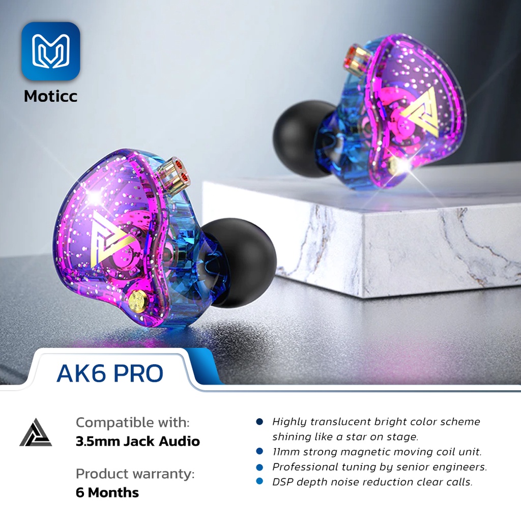 [VERSI UPGRADE AK6] QKZ AK6 Pro Dengan Mic In Ear HiFi Fever Subwoofer ...