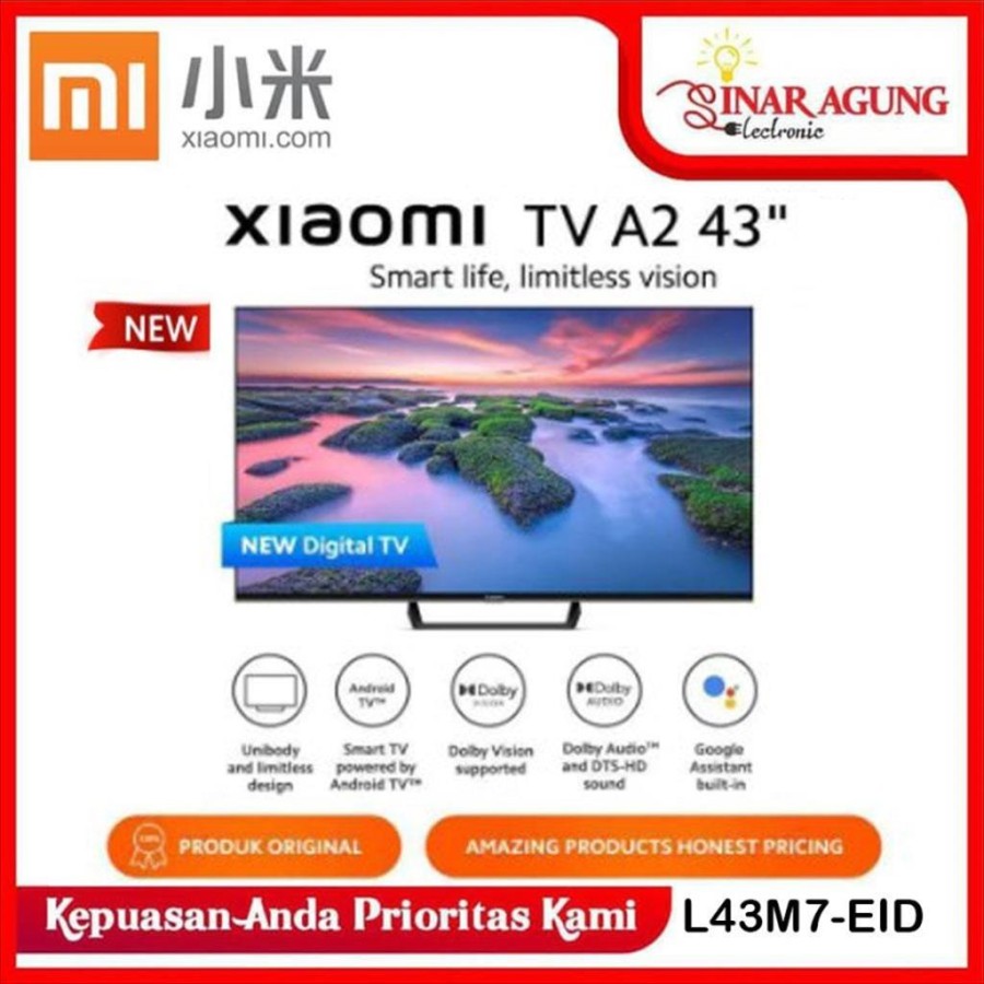 XIAOMI LED TV A2 L43M7 43 INCH FULL HD ANDROID DIGITAL 100% ORI ...