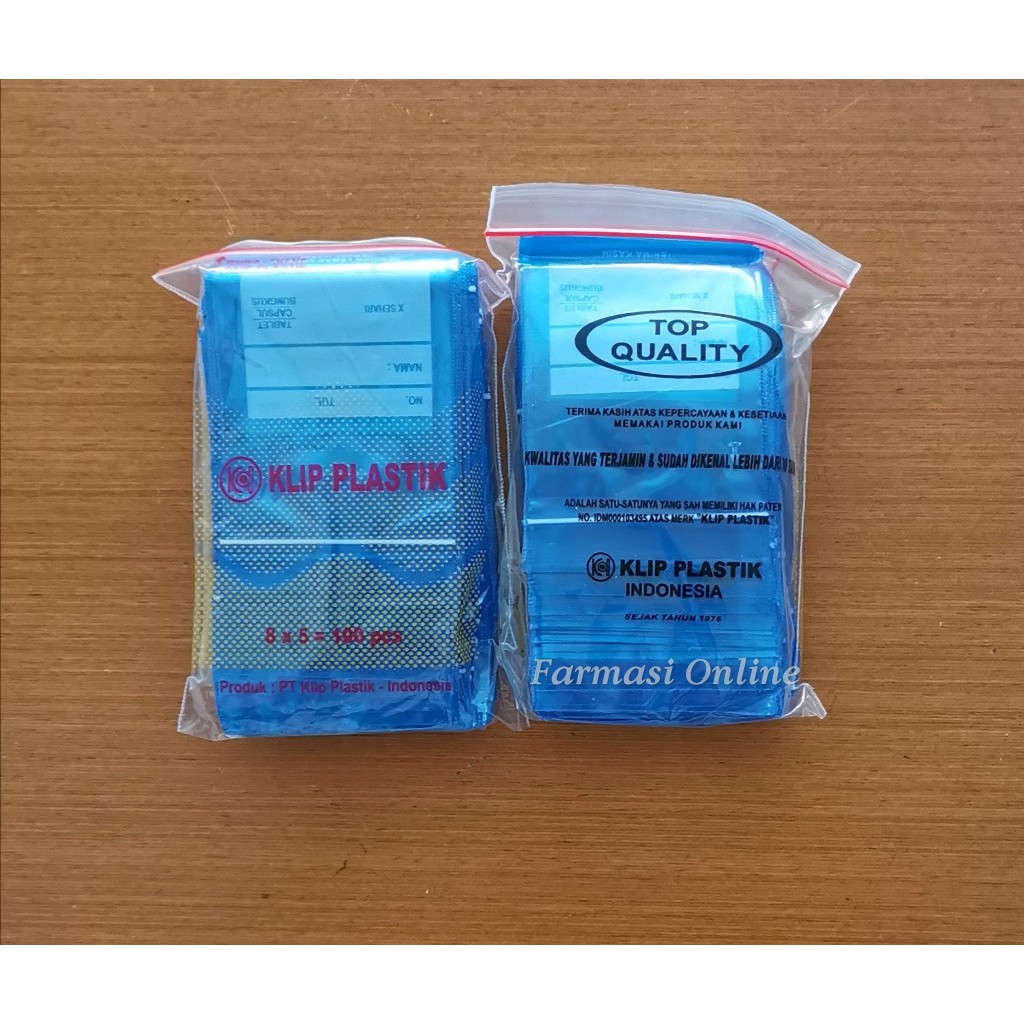 Plastik Klip Obat Dengan Label 8 x 5 cm (100 Lembar) | Lazada Indonesia