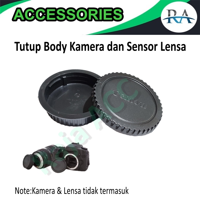 Tutup Body Kamera dan Sensor Lensa / Body and Rear Cap Canon DSLR ...