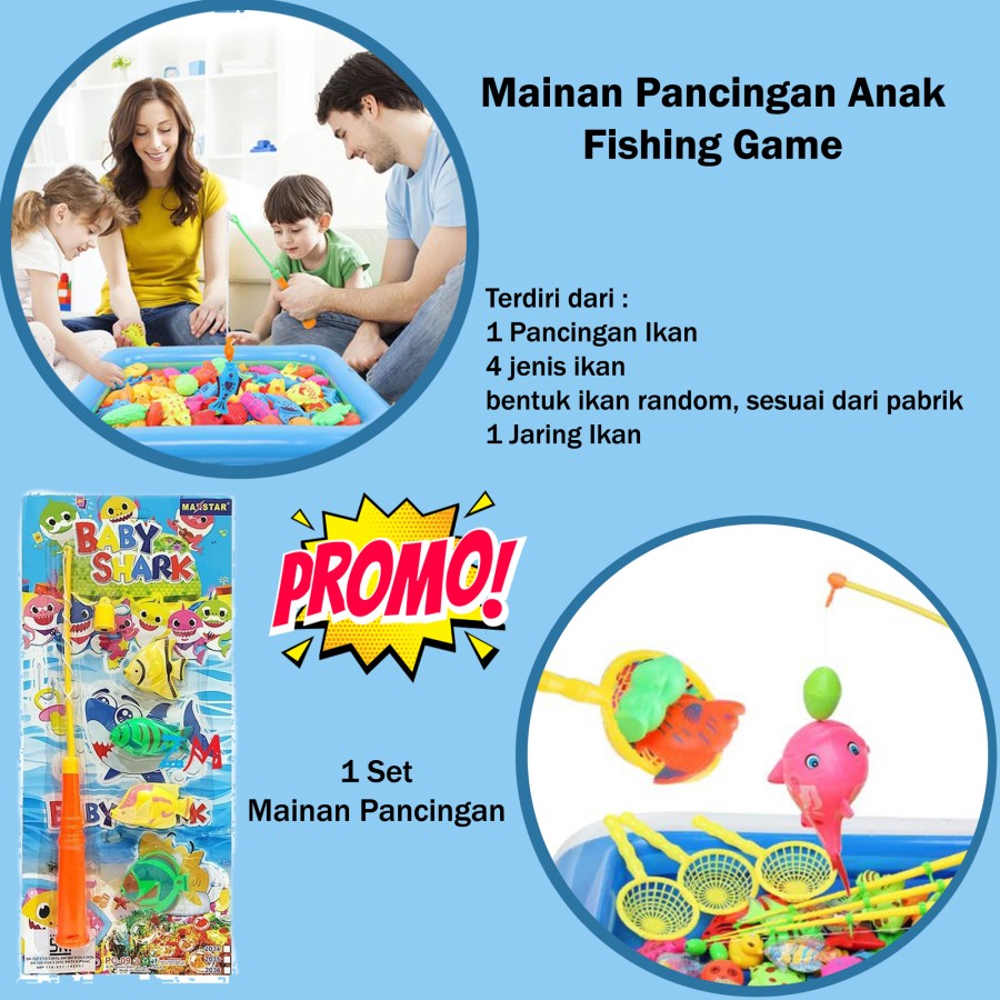 Pancingan Ikan Mainan Anak Pancingan Ikan Magnet Set Ternurah | Lazada ...