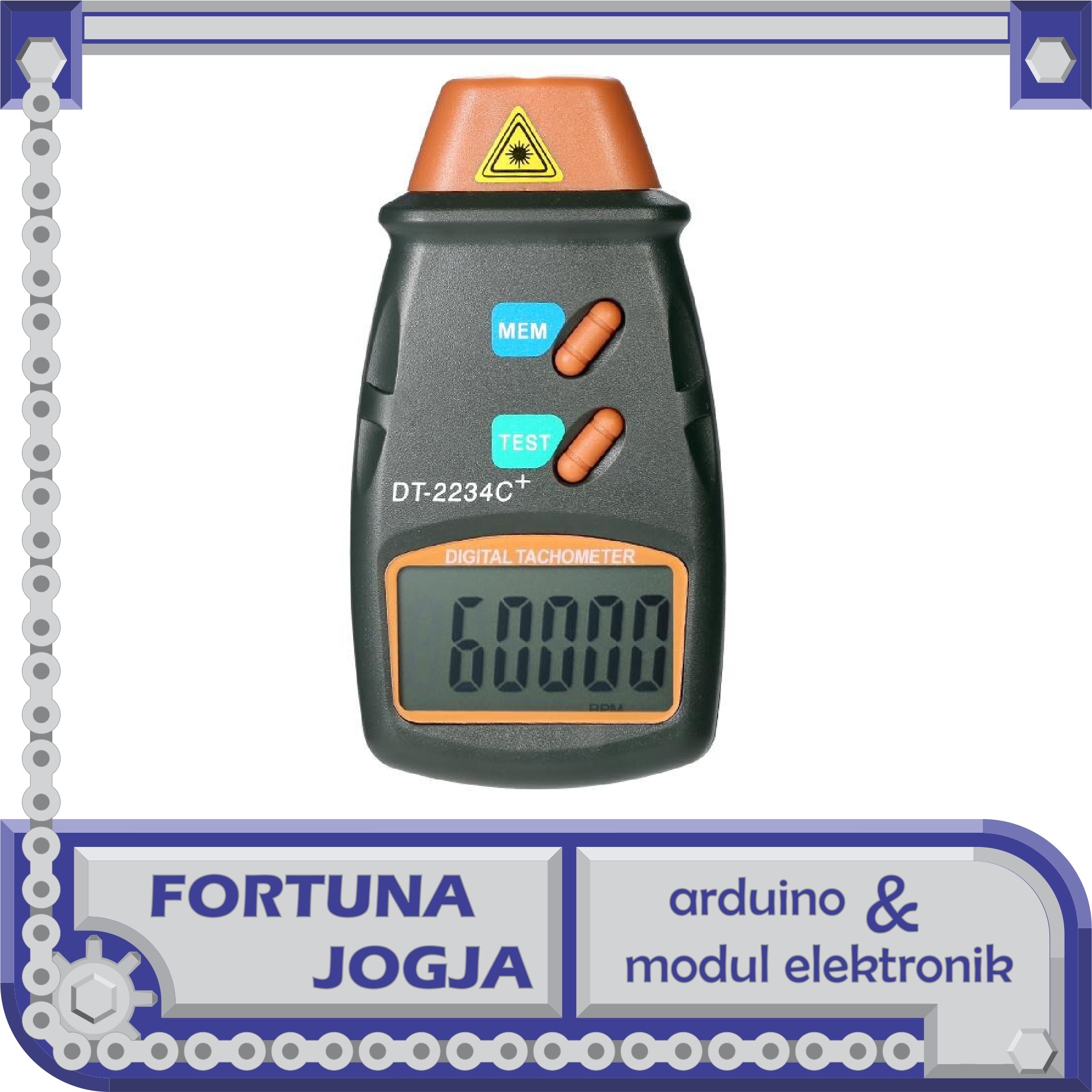 Tachometer Digital Laser Infrared RPM Alat Ukur Kecepatan Putaran ...