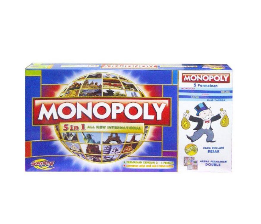 Monopoli 5 in 1 (Monopoli Ular Tangga Ludo Catur Halma) Permainan ...
