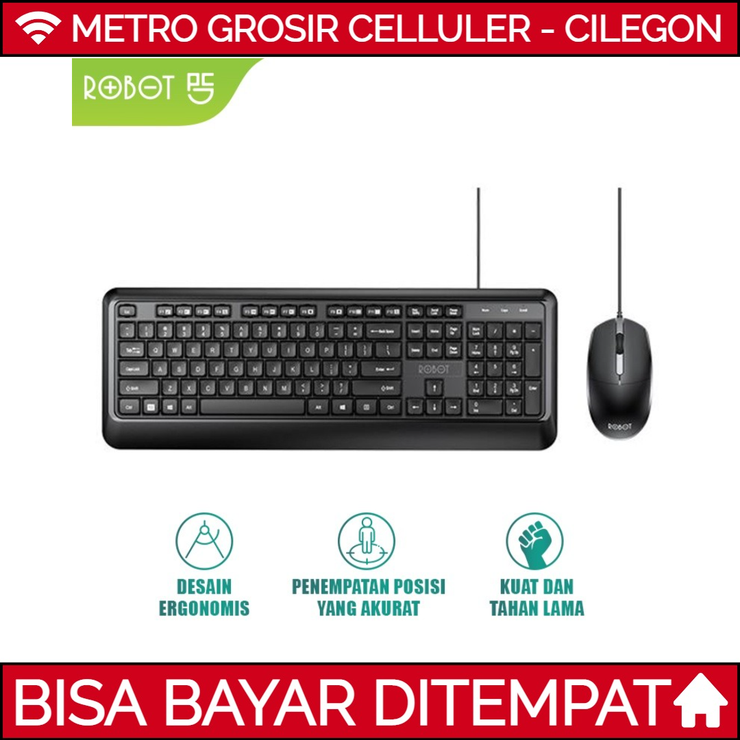 ROBOT KM2600 Keyboard & Mouse Kabel Komputer | Lazada Indonesia