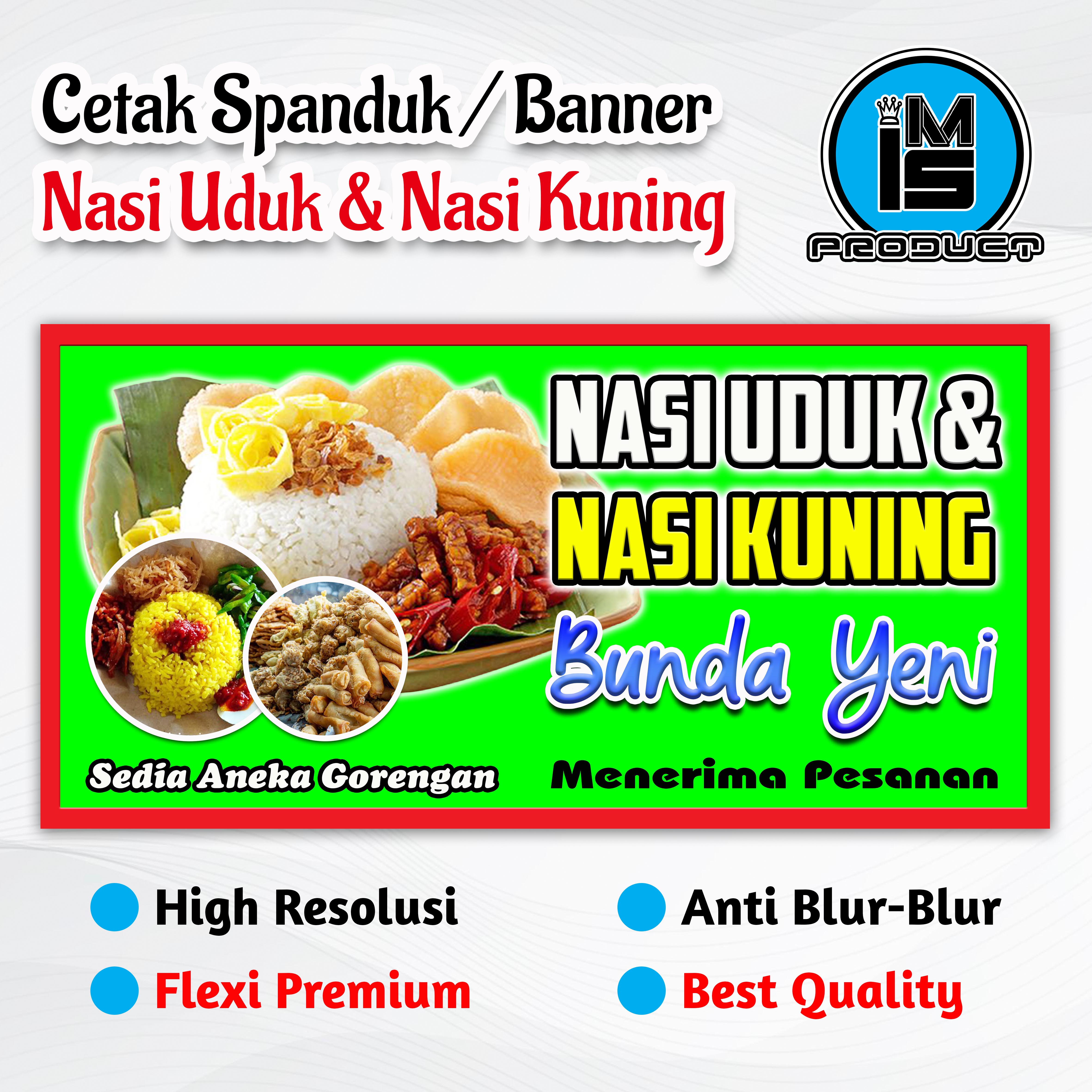 cetak spanduk banner nasi uduk dan nasi kuning | Lazada Indonesia