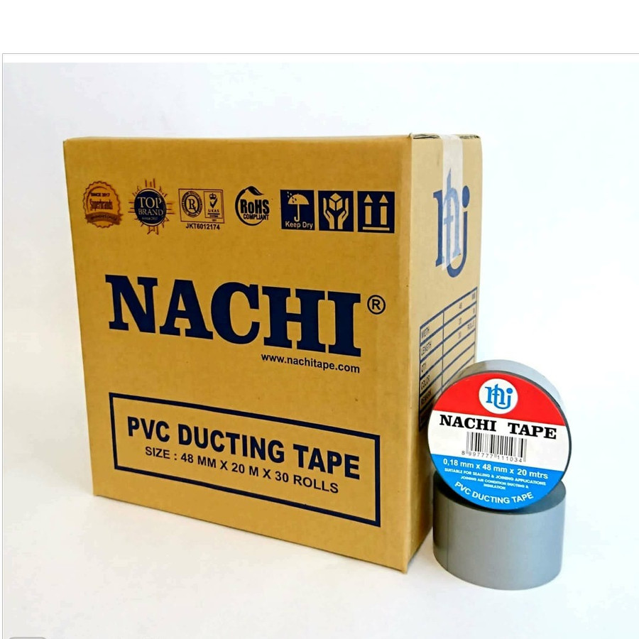 (Dus) Nachi PVC Ducting Isolasi Pipa AC 48 mm x 20 meter Silver 2 Inch ...