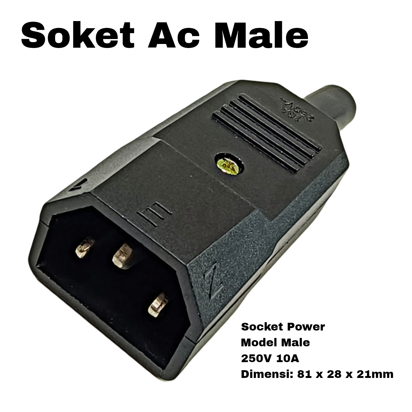 Socket Power Komputer Soket AC Male Computer Colokan Power 250V 10A ...