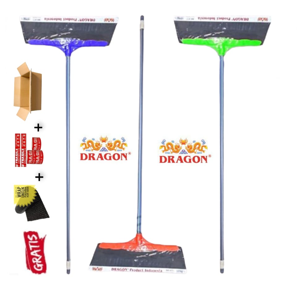 Pel Karet Dragon / Wiper Air Lantai (Plus Gagang Tinggi) | Lazada Indonesia