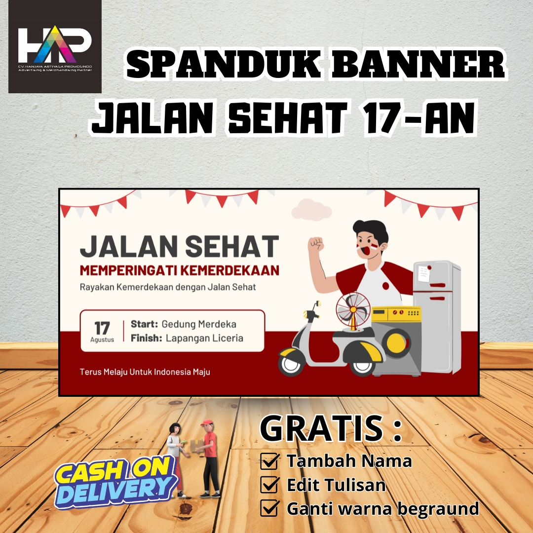 TERMURAH - SPANDUK KEGIATAN JALAN SEHAT 17 AGUSTUS | BANNER KEGIATAN ...