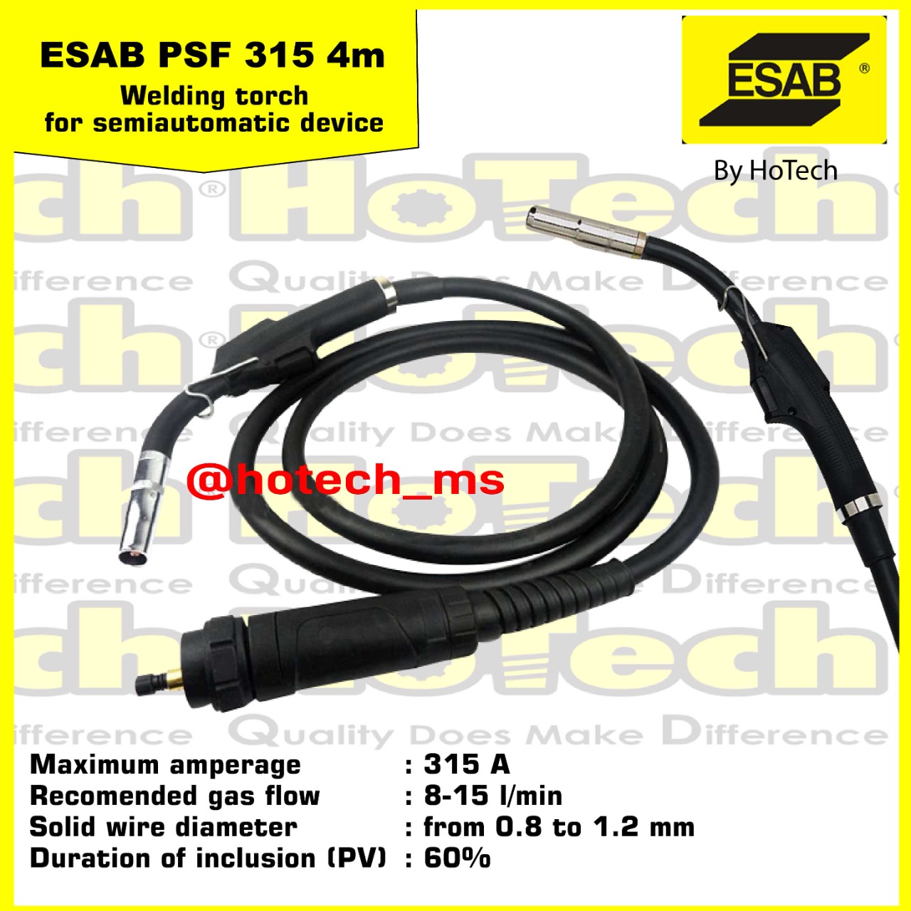 ESAB Mig Torch PSF 315 | Esab Welding Torch PSF 315 4.0M | Lazada Indonesia