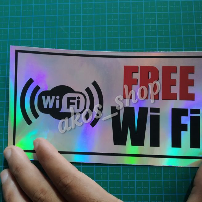 Stiker tanda/pringatan "Free Wifi" 3pcs | Lazada Indonesia