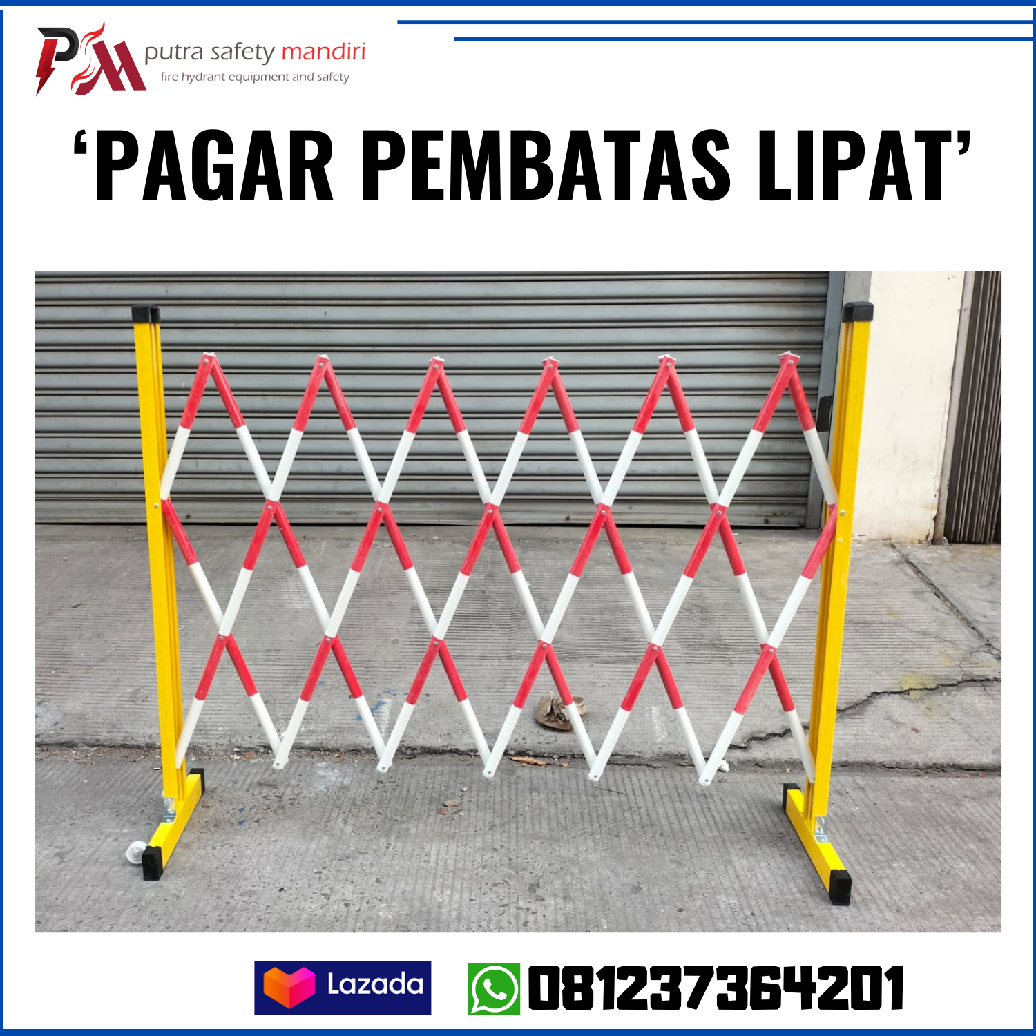 PAGAR PEMBATAS JALAN LIPAT SAFETY FENCE EXPANDABLE BARRIER BOARD FIBER ...