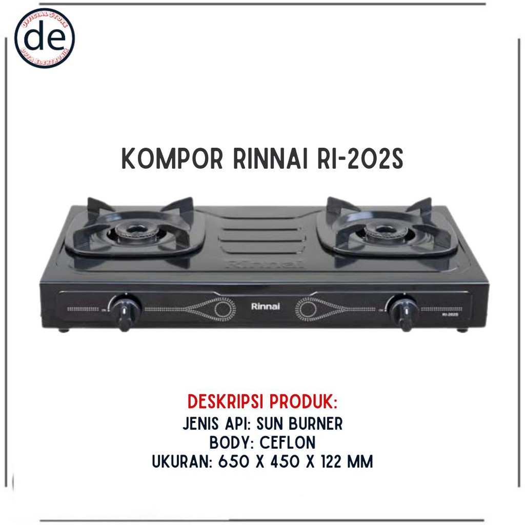 Kompor Gas Rinnai RI 202S - Kompor Gas 2 Tungku | Lazada Indonesia