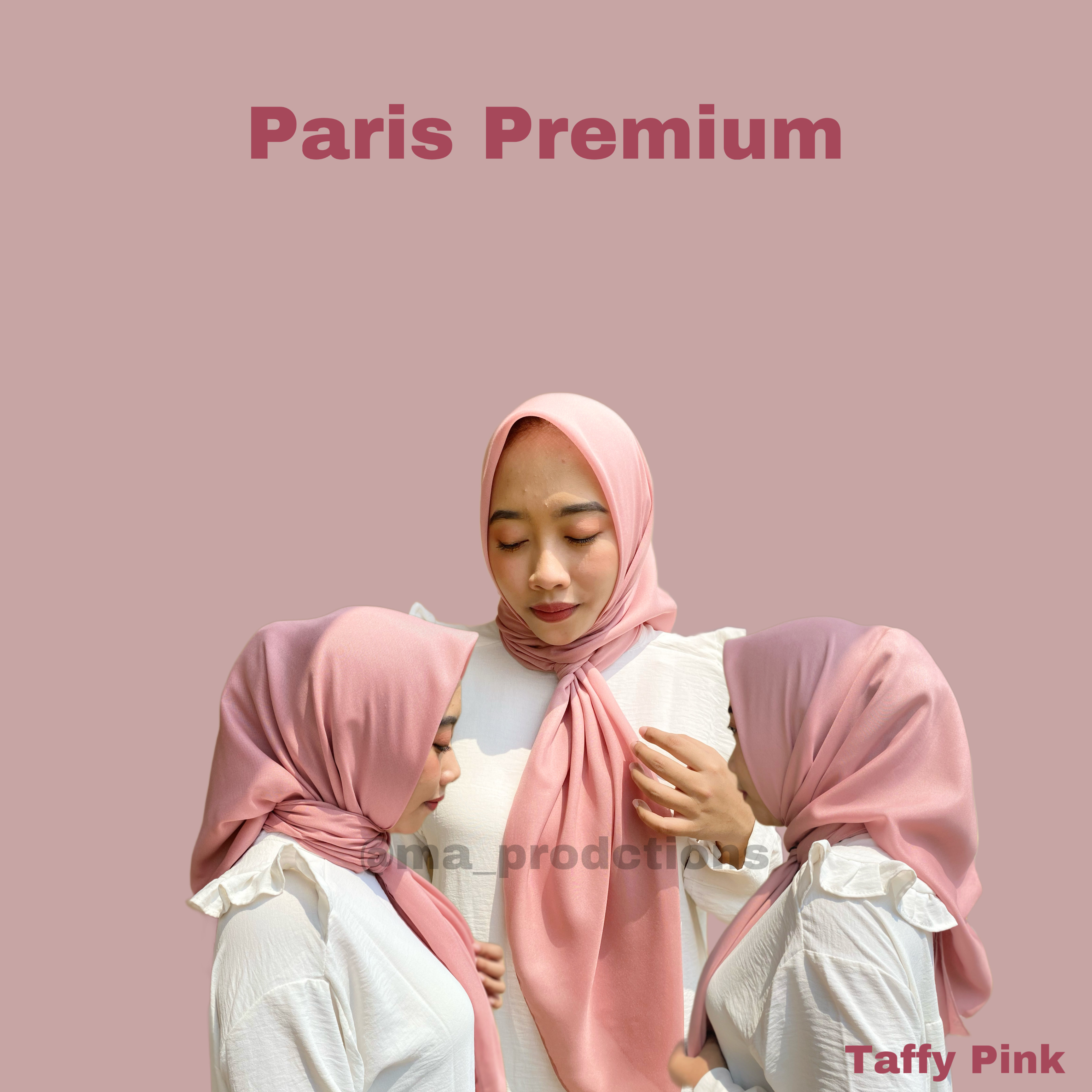 Hijab Paris Premium Segi Empat Jilbab baby paris premium/Warna Taffy ...