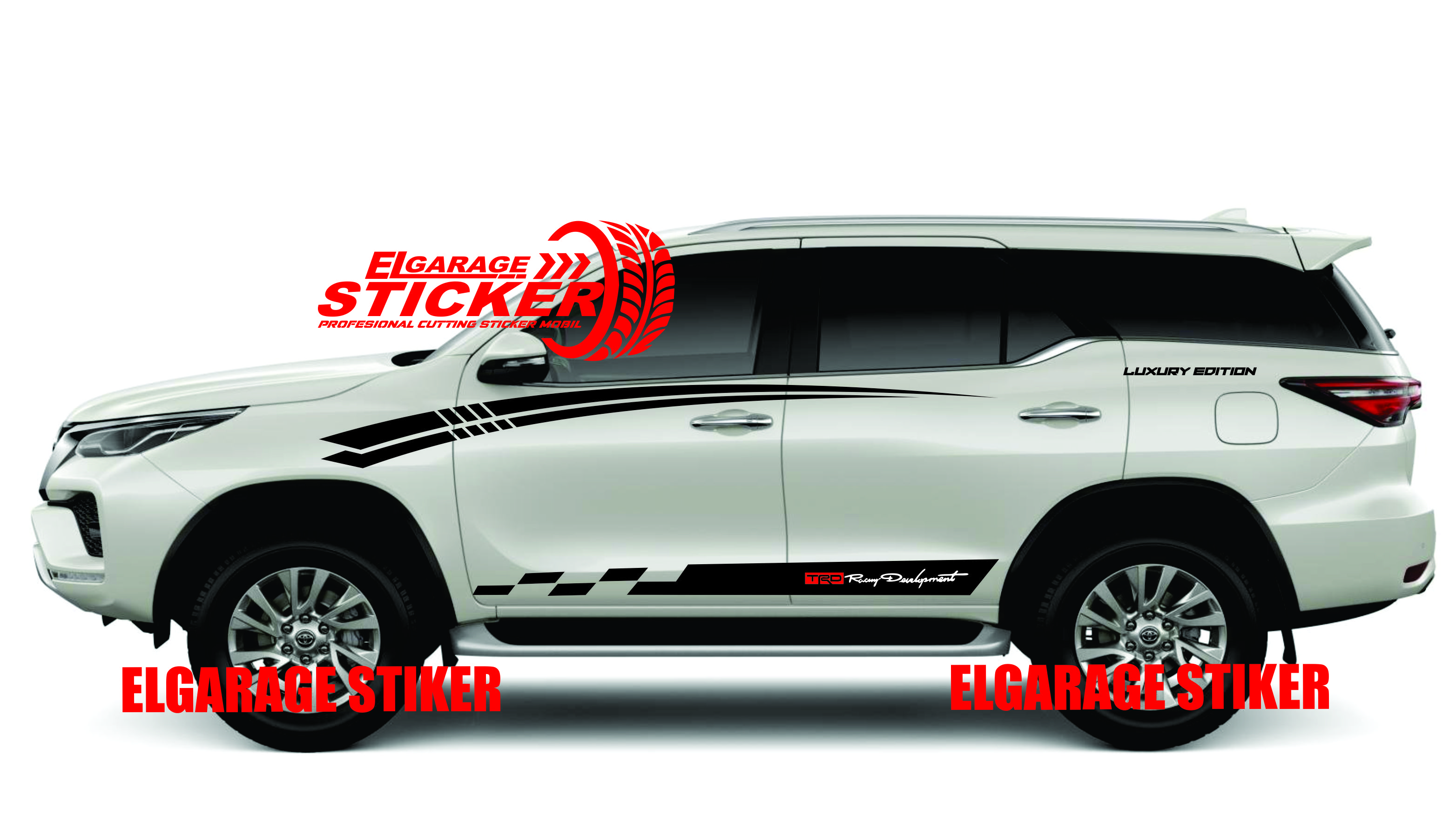 Stiker mobil toyota fortuner stiker list strip mobil fortuner cutting ...