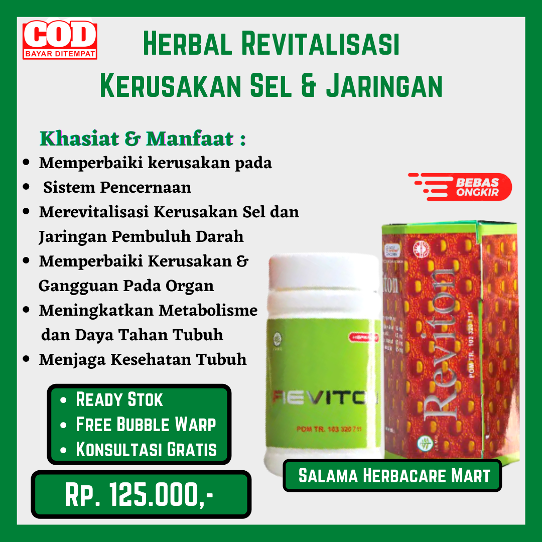 REVITON 50kps Herbal Obat Merevitalisasi Kerusakan Sel dan Jaringan ...