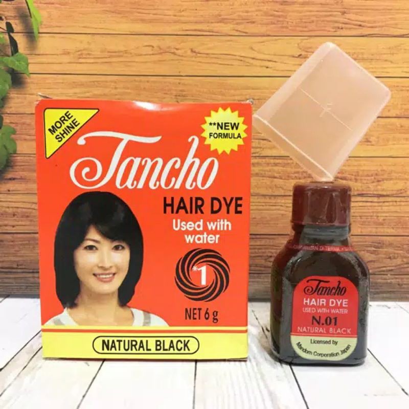 semir rambut pikok rambut tancho hitam // hair dye hitam tanco ...