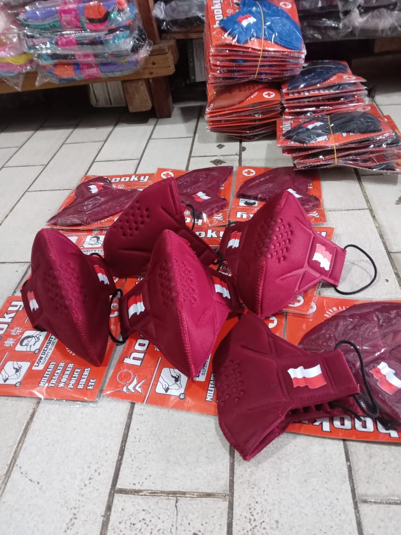 Masker Tomo Logo Bendera Merah Putih - Merah Maroon | Lazada Indonesia
