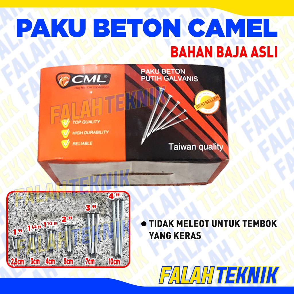 Paku Beton / Paku Tembok "Camel" Ukuran 1 - 4" | Lazada Indonesia