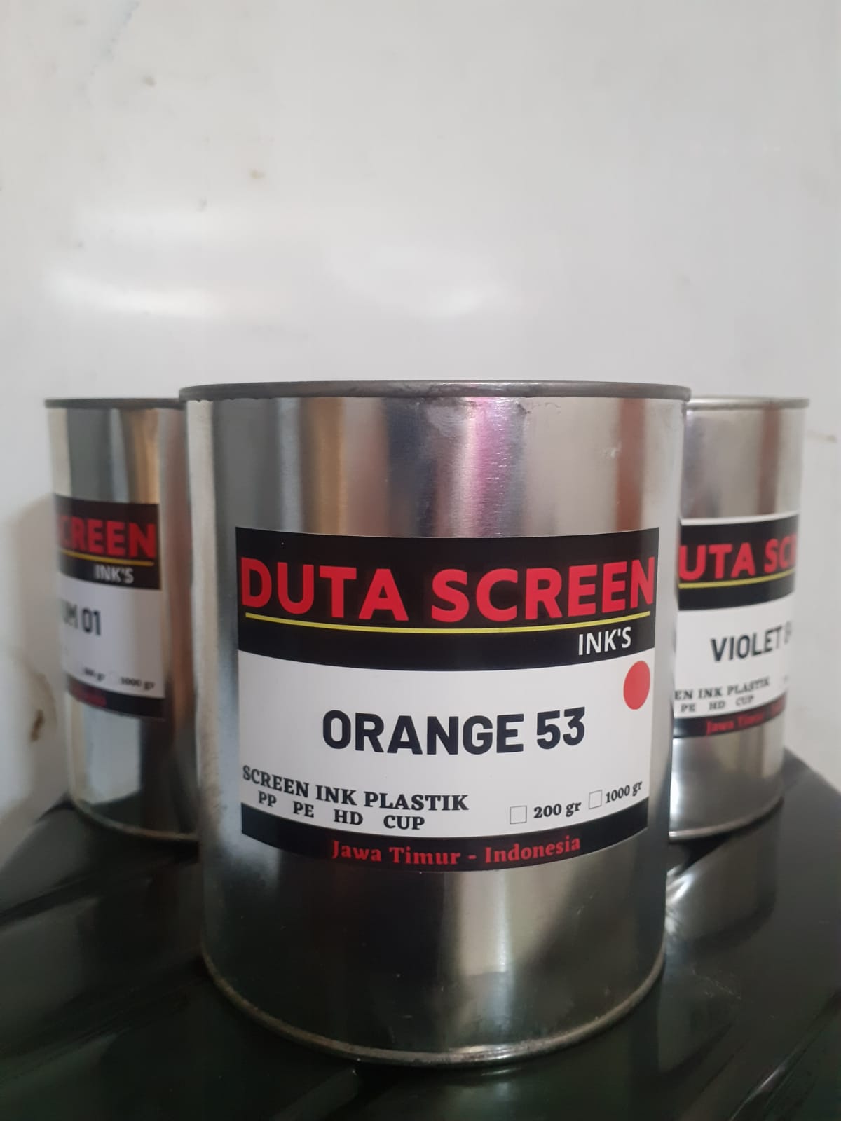 Tinta sablon Duta screen warna Orange 53| Sablon plastik, paper, karung ...
