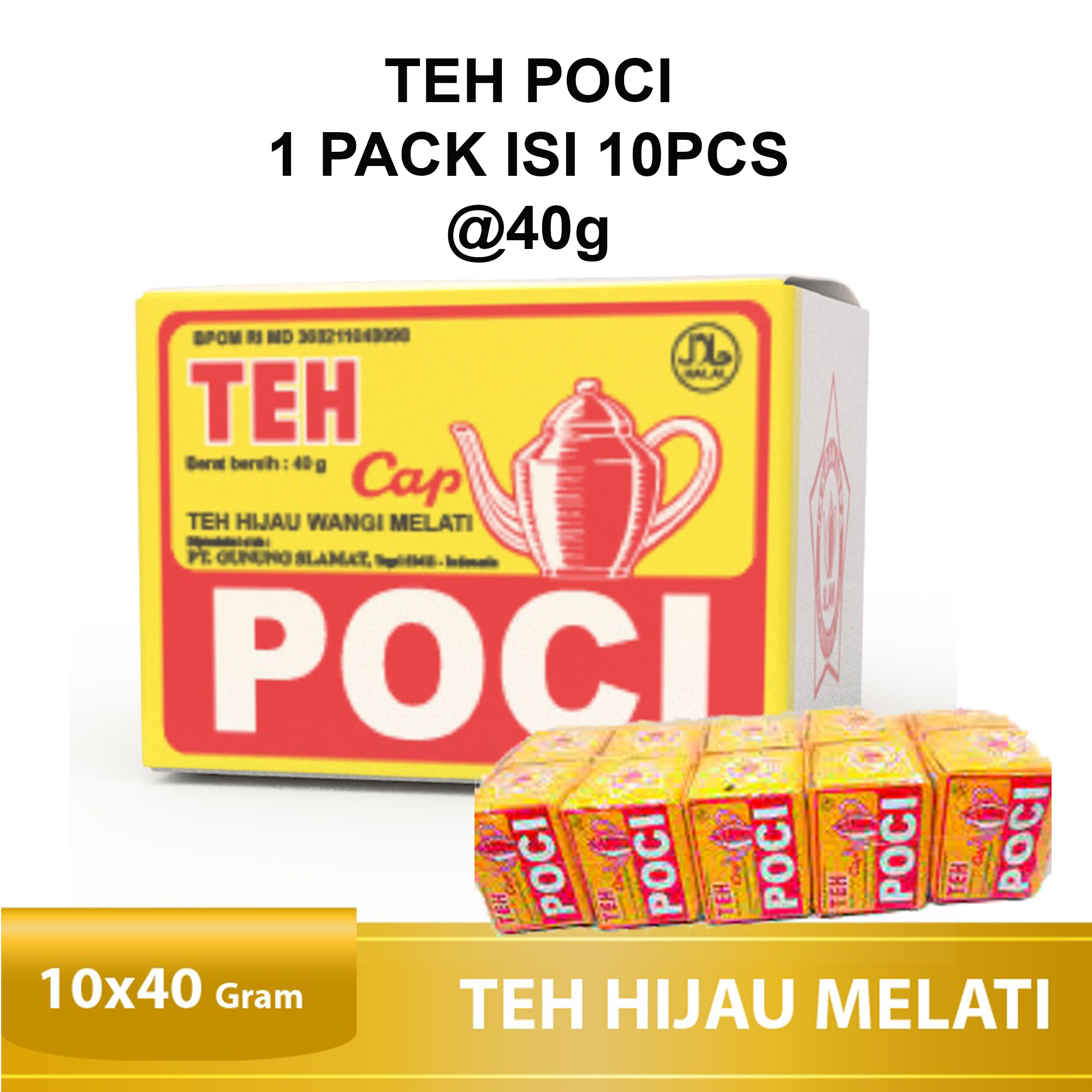 TEH POCI KUNING 1SLOP ISI 10PCS( 40 GRAM )TEH TUBRUK POCI PREMIUM ...