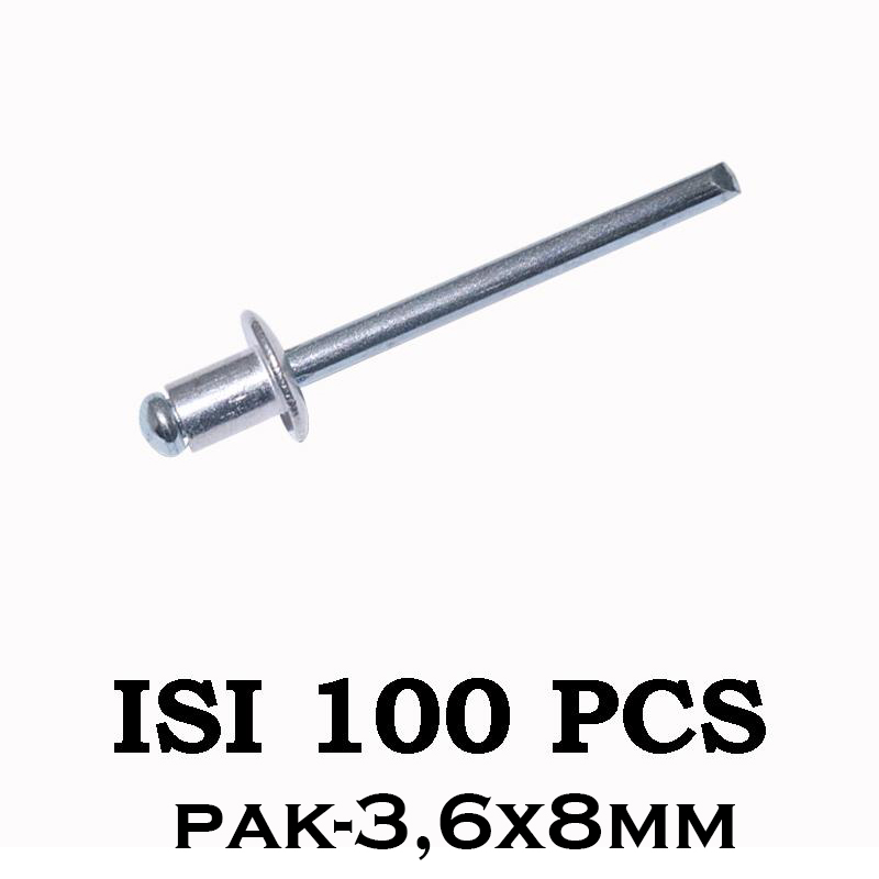 EELIC PAK ISI 100 PCS PAKU RIVET ADA PILIHAN UKURAN 2.4X5MM 3.0X5MM 3 ...