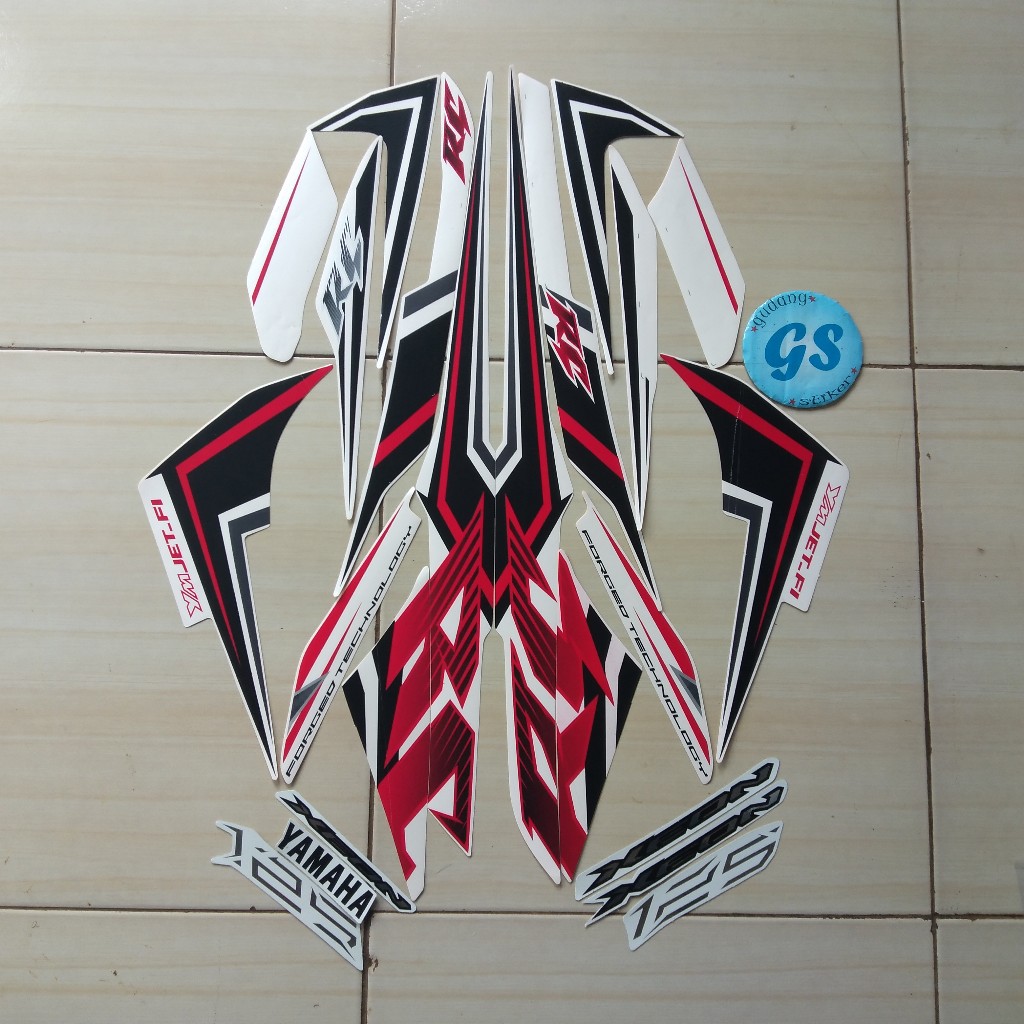 sticker striping motor yamaha Xeon 125 RC 2014 putih | Lazada Indonesia