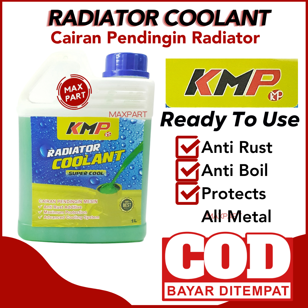 AIR RADIATOR COOLANT 1 LITER 1L HIJAU KMP CAIRAN PENDINGIN MESIN MOTOR MOBIL | Lazada Indonesia