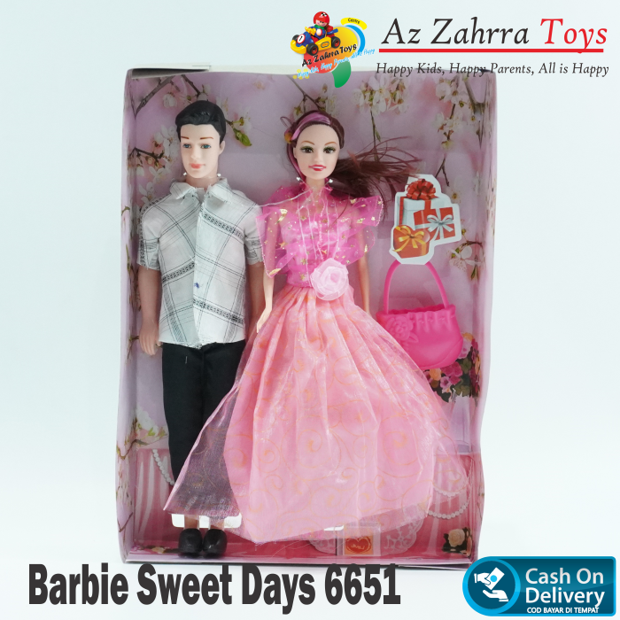 Mainan Anak Boneka Barbie Pengantin Plastik Barbie Sweet Days 6651 ...