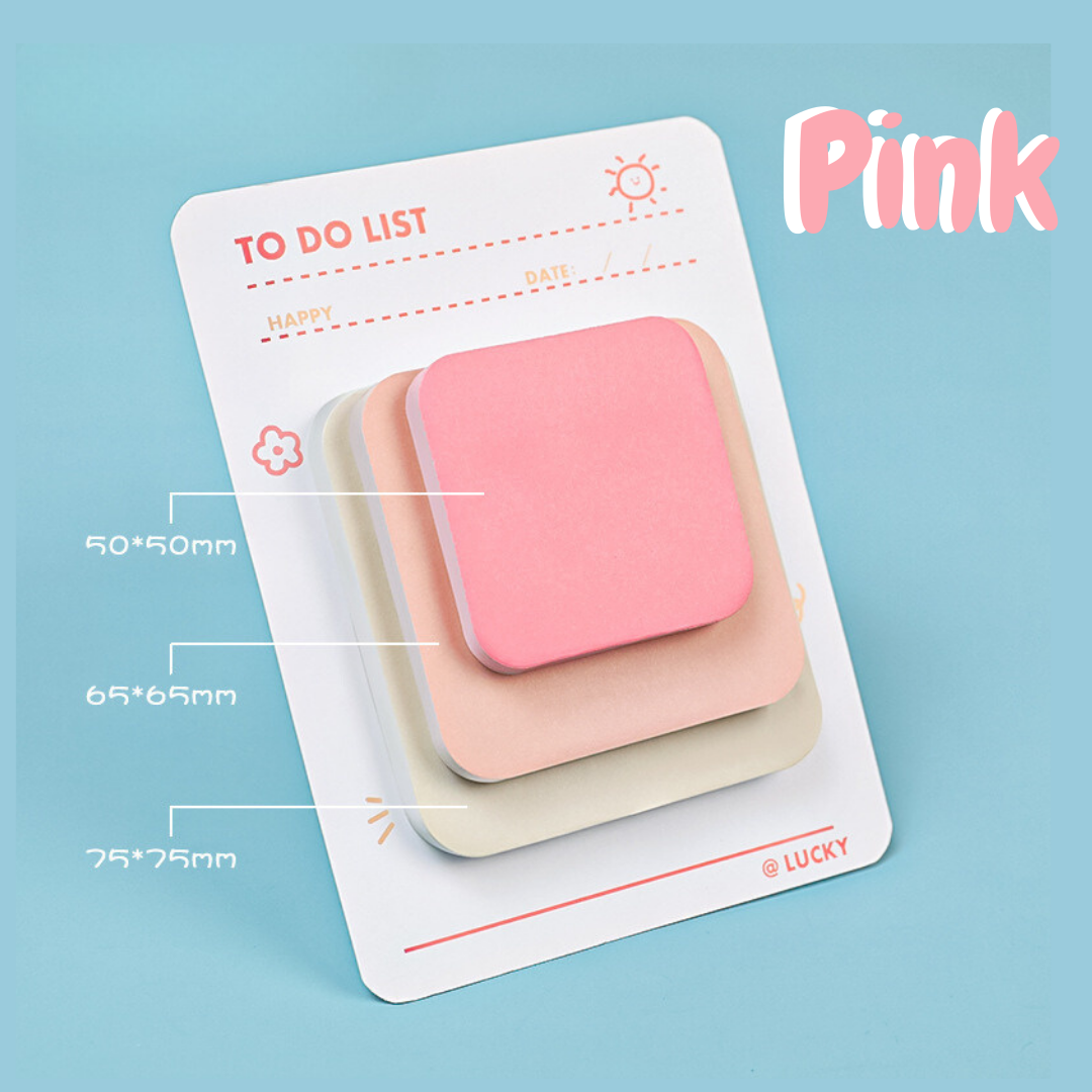 TOPER Sticky Notes 3 Size Ukuran Dengan Warna Lucu Pastel Soft Macaroon ...