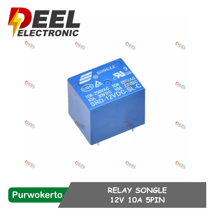 RELAY 12V 10A 5PIN SRD-12VDC FOR PROJECT ARDUINO AND ELECTRONICS ...