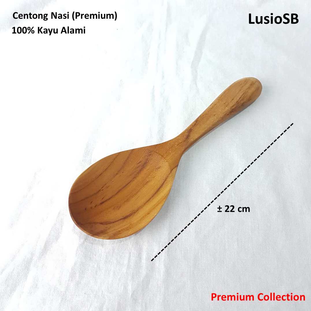 LusioSB Centong Nasi Kayu 3 Jenis / Sendok Nasi | Lazada Indonesia