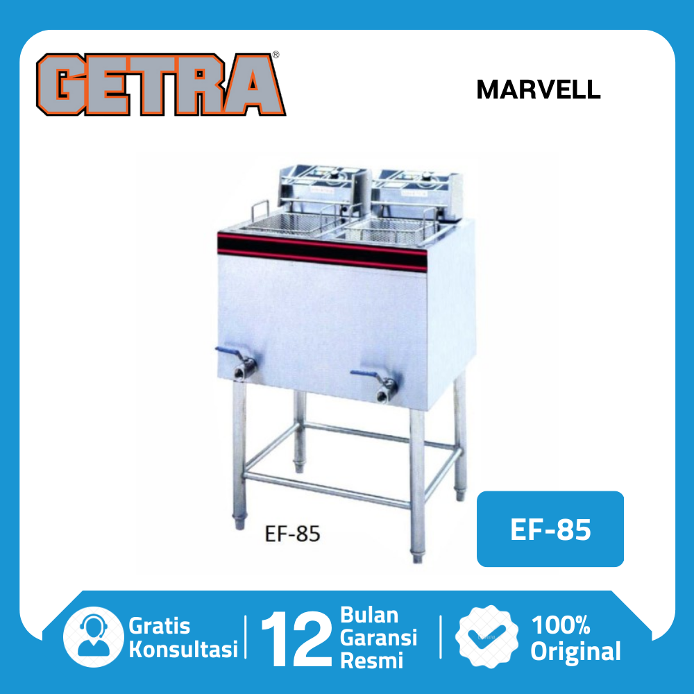 GETRA EF 85 ELECTRIC DEEP FRYER 2 TANK 14 LITER PENGGORENG LISTRIK ...