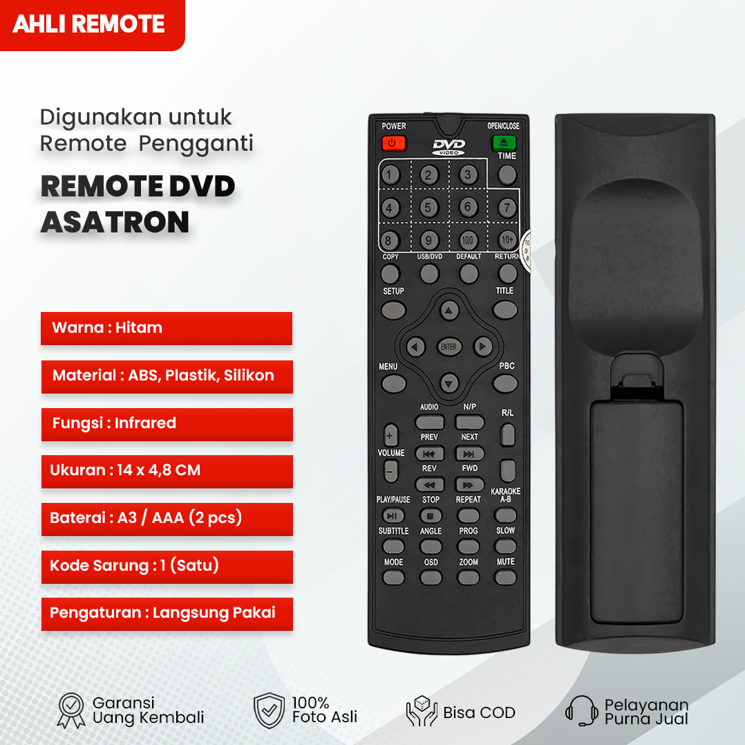 Remote DVD Asatron / Remot DVD Asatron | Lazada Indonesia