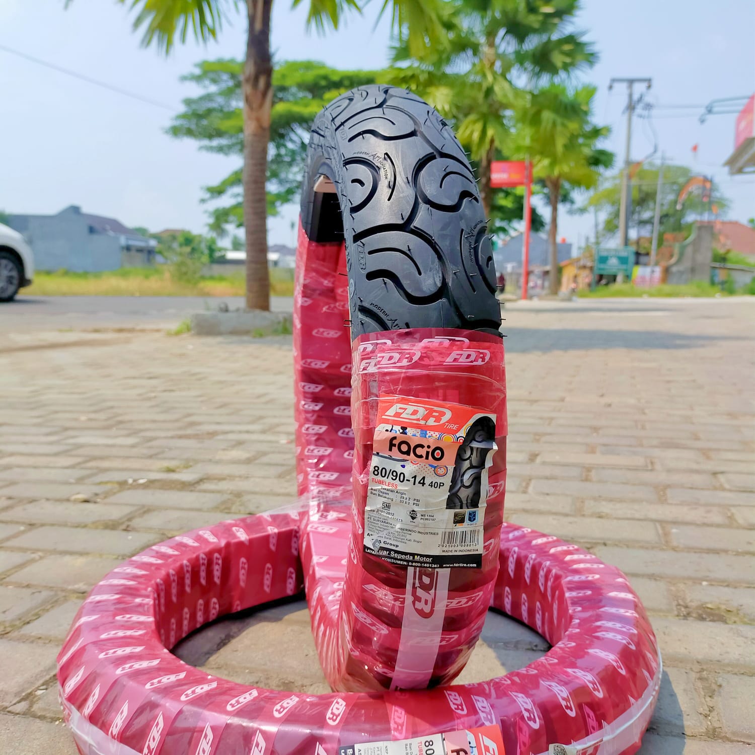 Ban Motor Matic FDR FACIO Depan Belakang 80/90 ring 14 Tubeless free ...