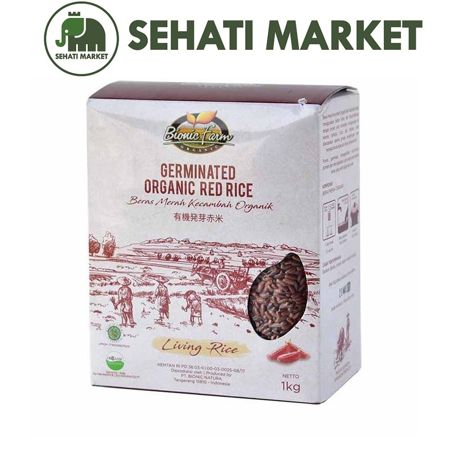 BIONIC FARM GERMINATED BERAS MERAH KECAMBAH ORGANIK 1 kg MPASI 1kg ...