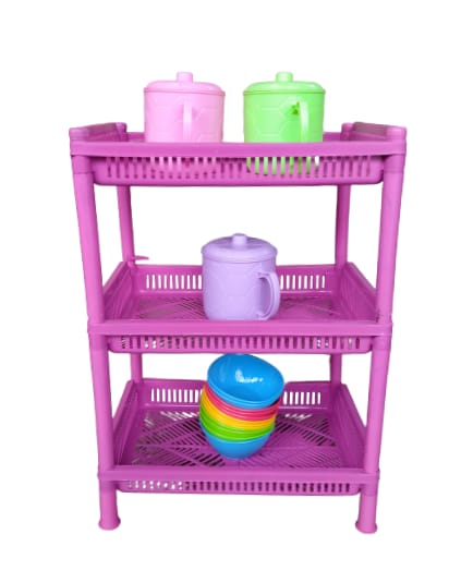 Rak dapur multiguna plastik besar 3 susun ORI cocok utk mangkok,gelas ...