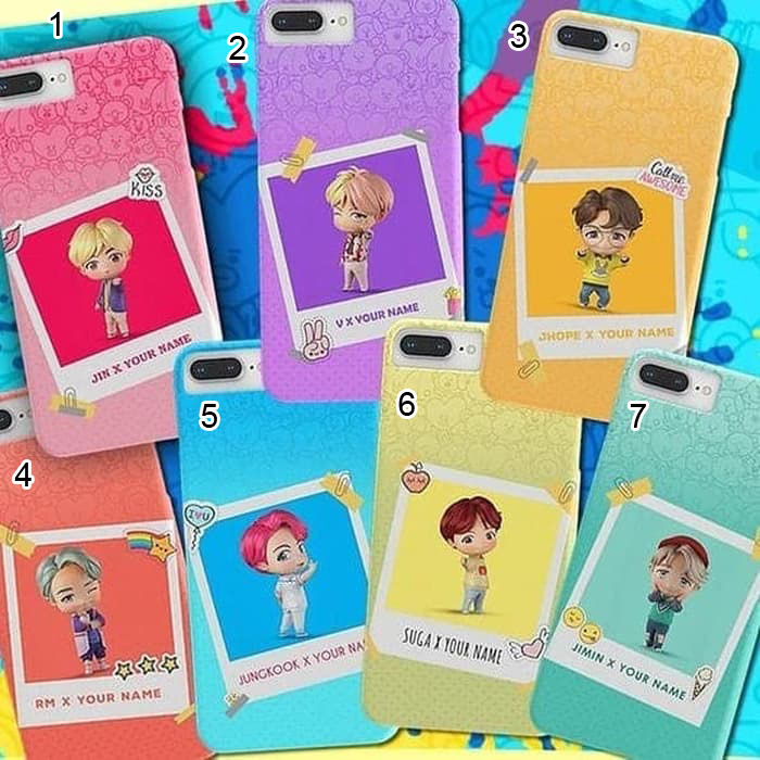 Case BTS Chibi Personil Bisa Tambah Nama Casing BTS Kpop Ready Semua ...
