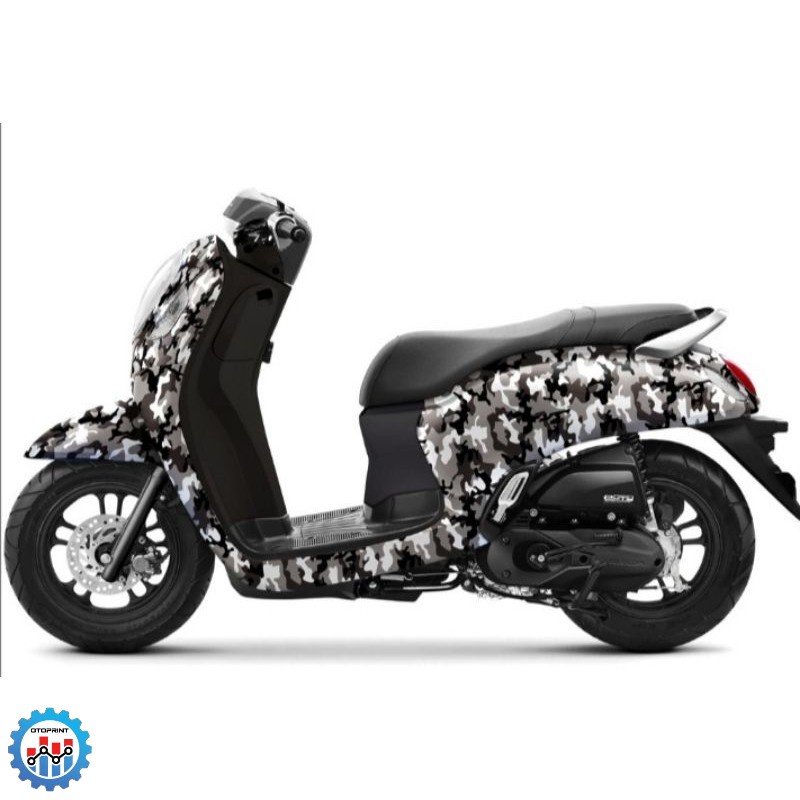 STIKER MOTOR DECAL ALL NEW HONDA SCOOPY ARMY GREY 689 | Lazada Indonesia