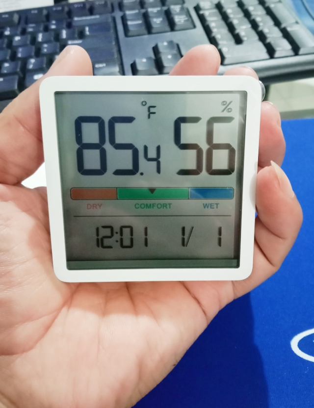 Indoor Thermohygrometer Desktop Digital Thermometer Clock and Date ...