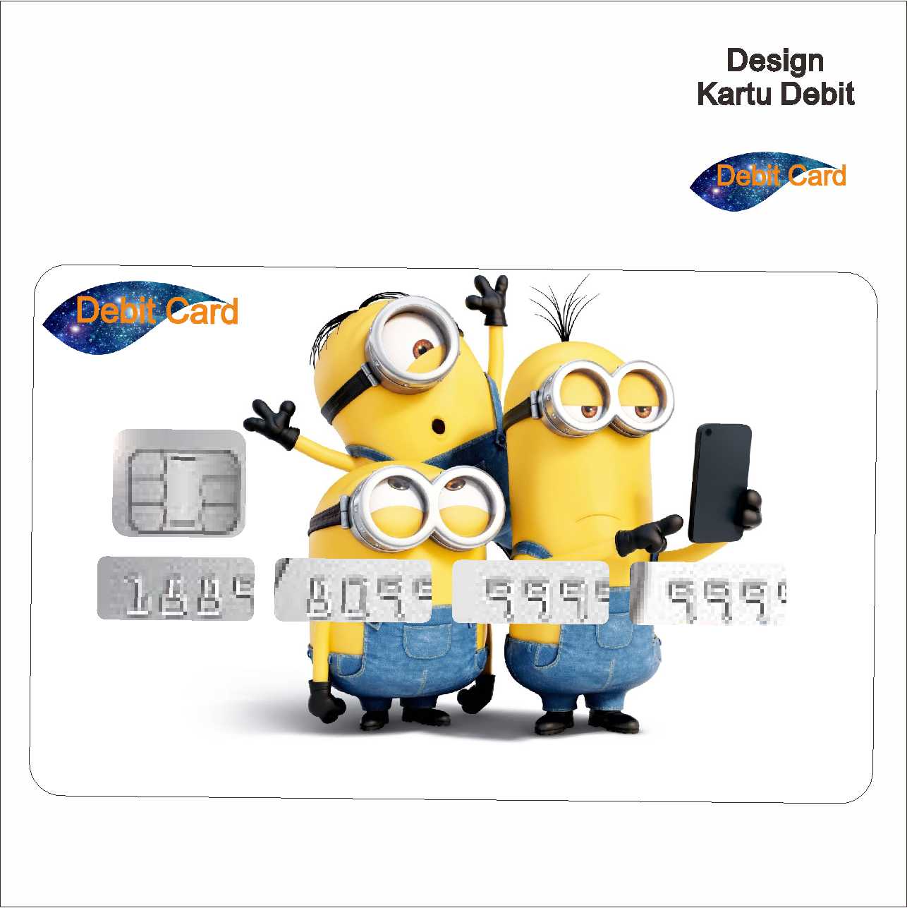 Stiker atm Minion Stiker Kartu atm Kartu atm Palsu Skin Cards atm Kartu ...