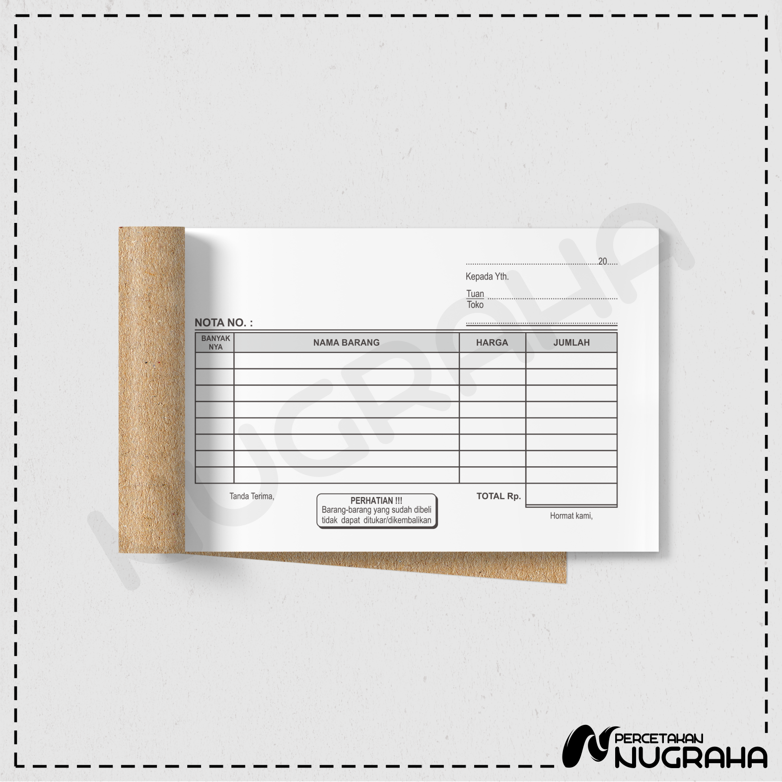 NOTA UKURAN 1/4 FOLIO 1 RANGKAP (PLY) / BUKU NOTA KONTAN | Lazada Indonesia