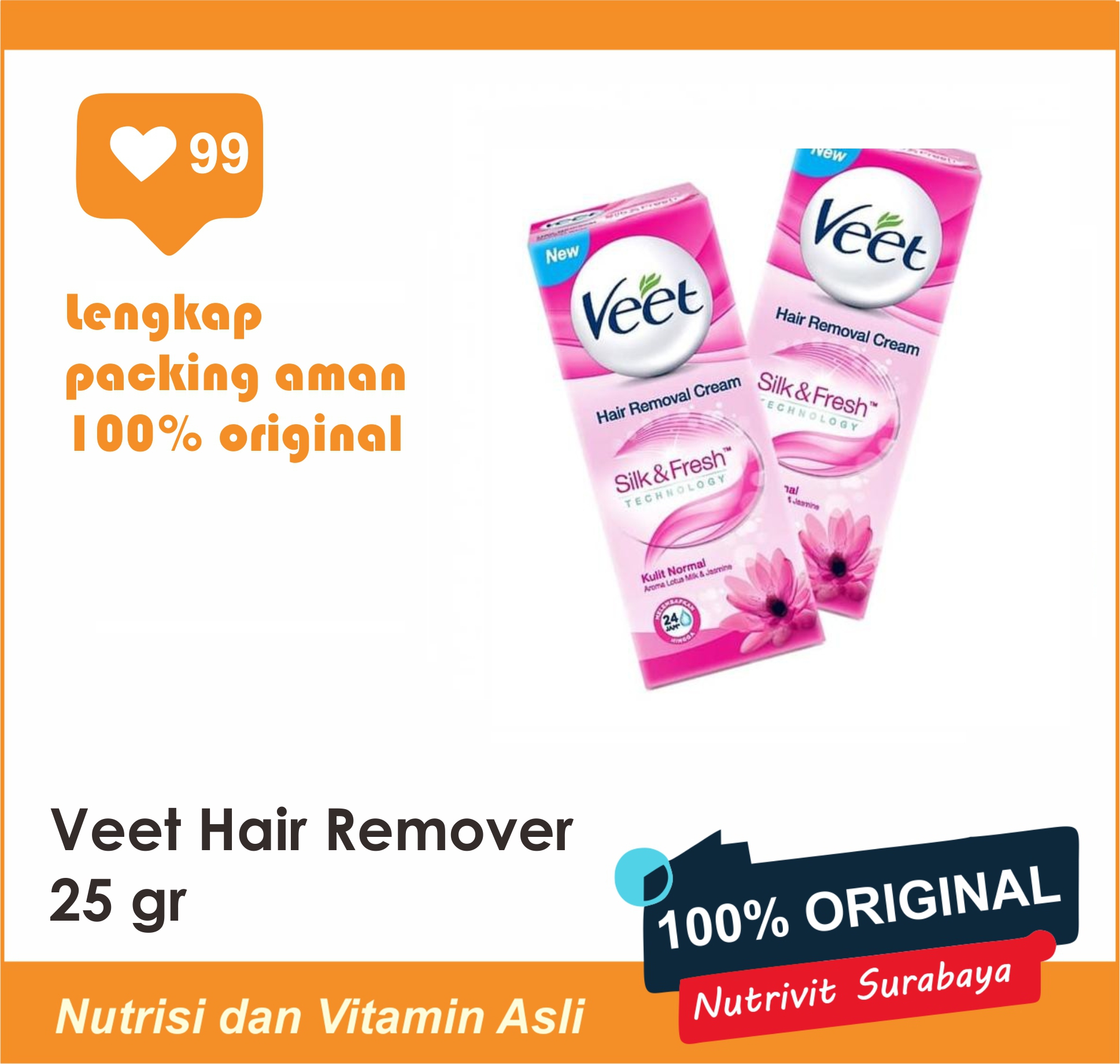 Veet Normal (Lotus Milk & Jasmine) | Lazada Indonesia