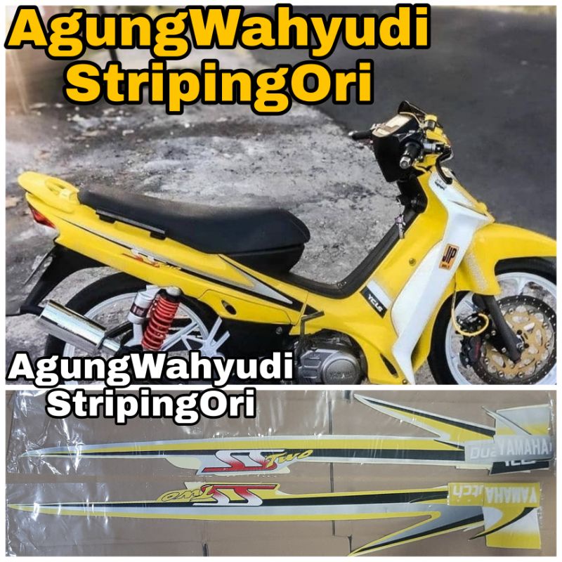 STIKER STRIPING LIS BODY MOTOR YAMAHA FIZR F1ZR FIZ R SS TWO 2 KUNING ...