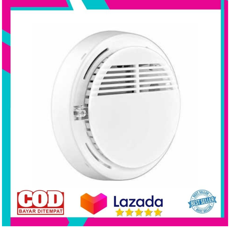 Alat Pendeteksi Asap Kebakaran Sensor Alarm Smoke Detector Asap Karbon ...