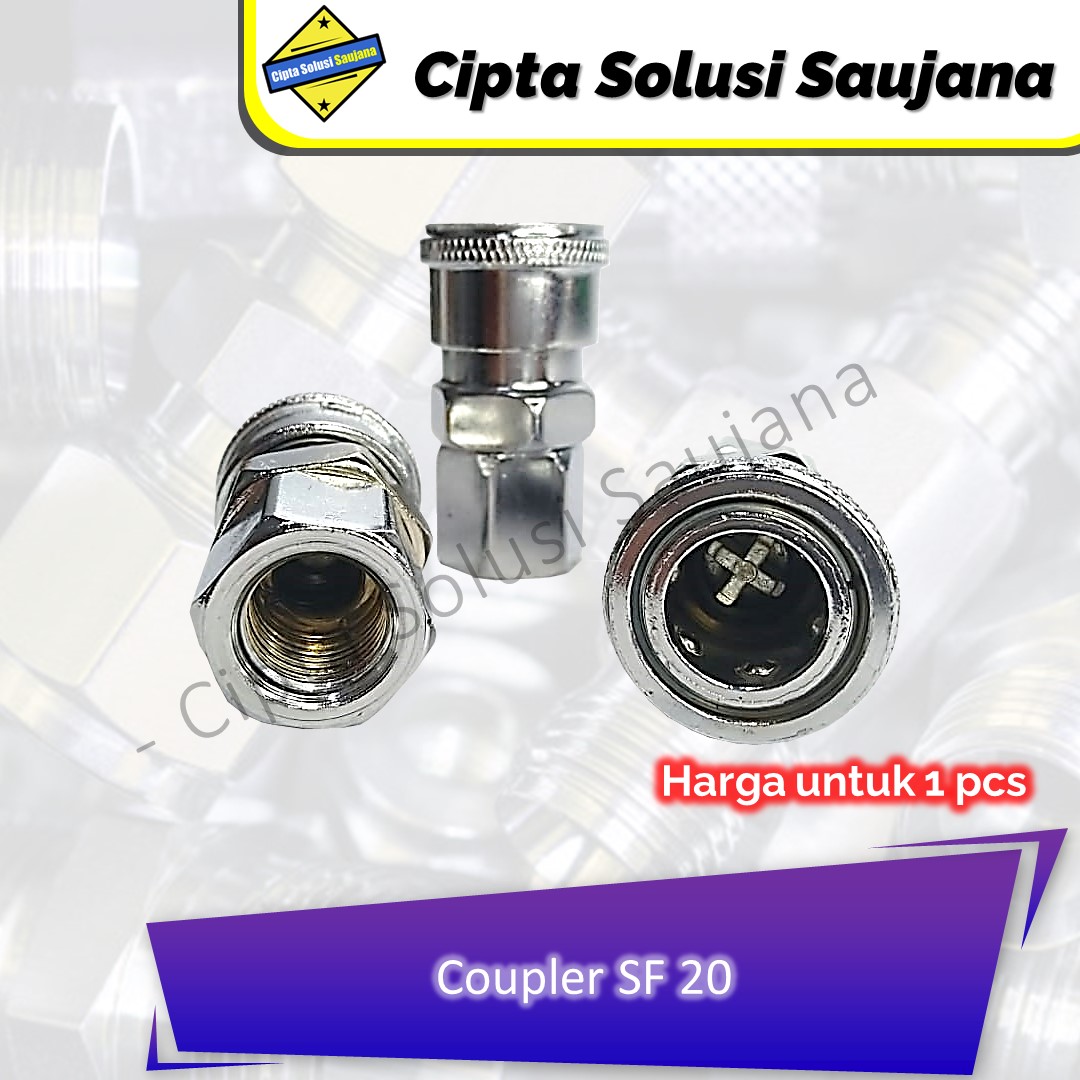 SF 20 QUICK COUPLER SOCK FEMALE CONNECTOR KOPLER KONEKTOR SAMBUNGAN ...
